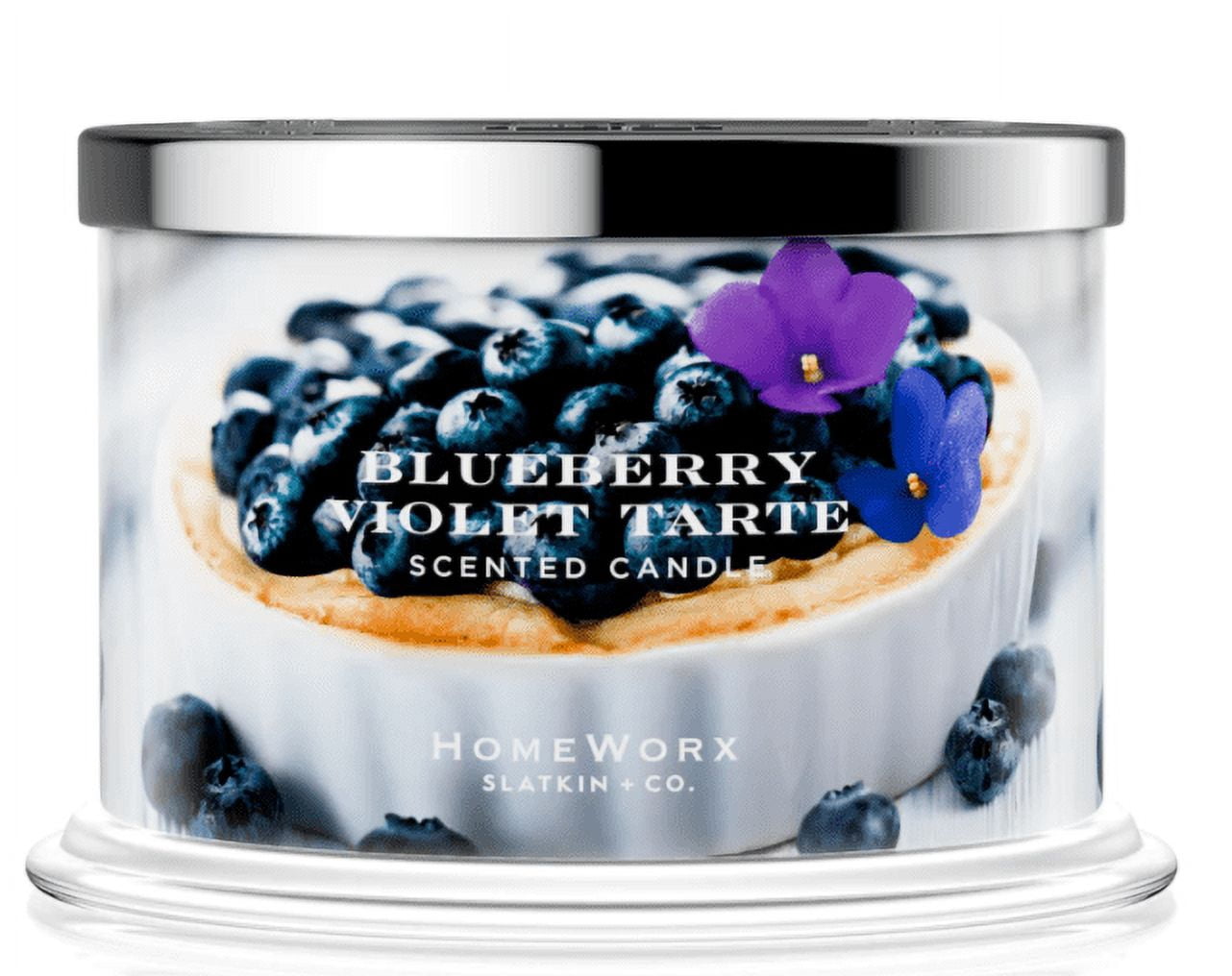 HomeWorx by Slatkin & Co Blueberry Violet Tarte 4 Wick 18 oz Candle ...