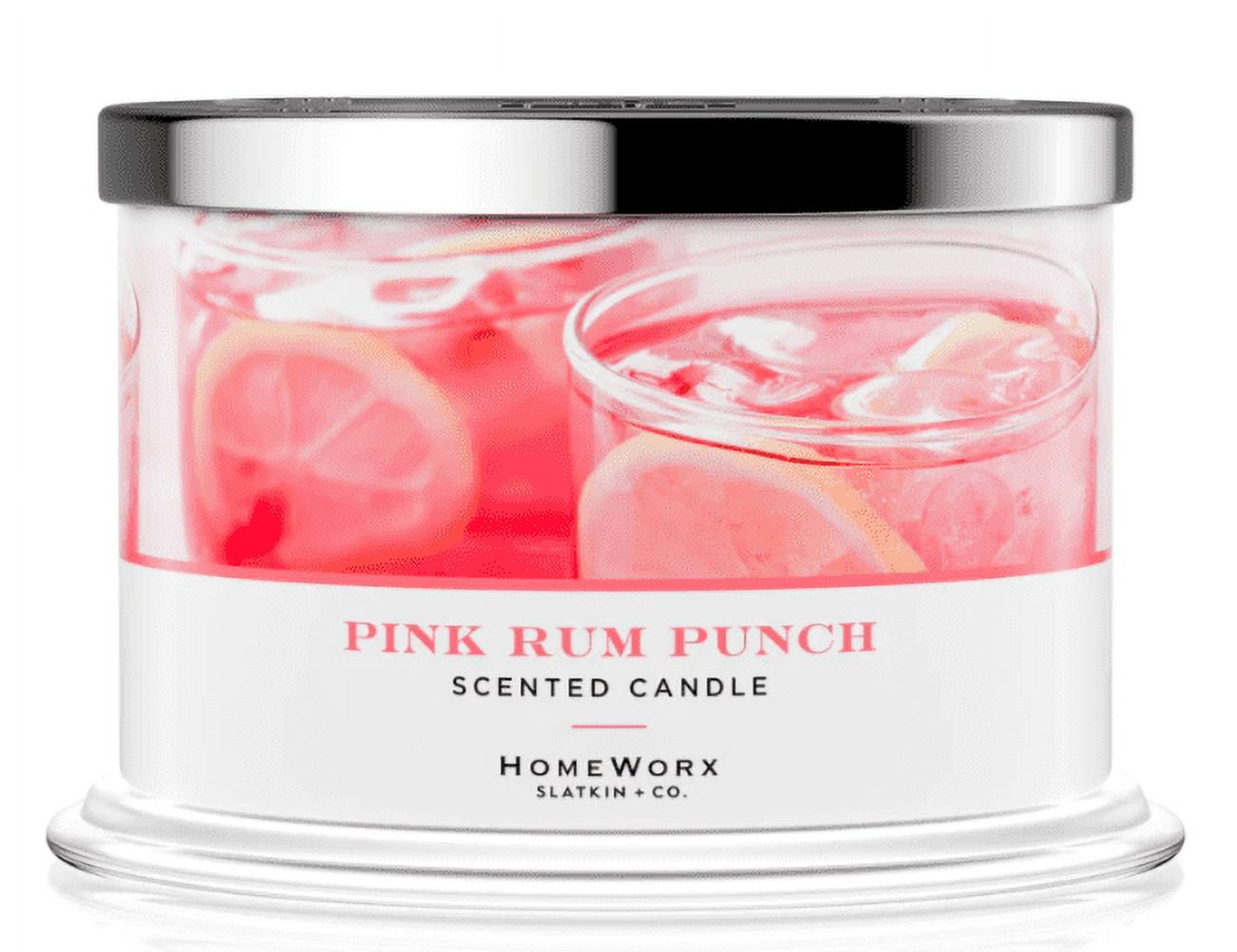 HomeWorx by Slatkin & Co Pink Rum Punch 4 Wick 18 oz Candle - Walmart.com