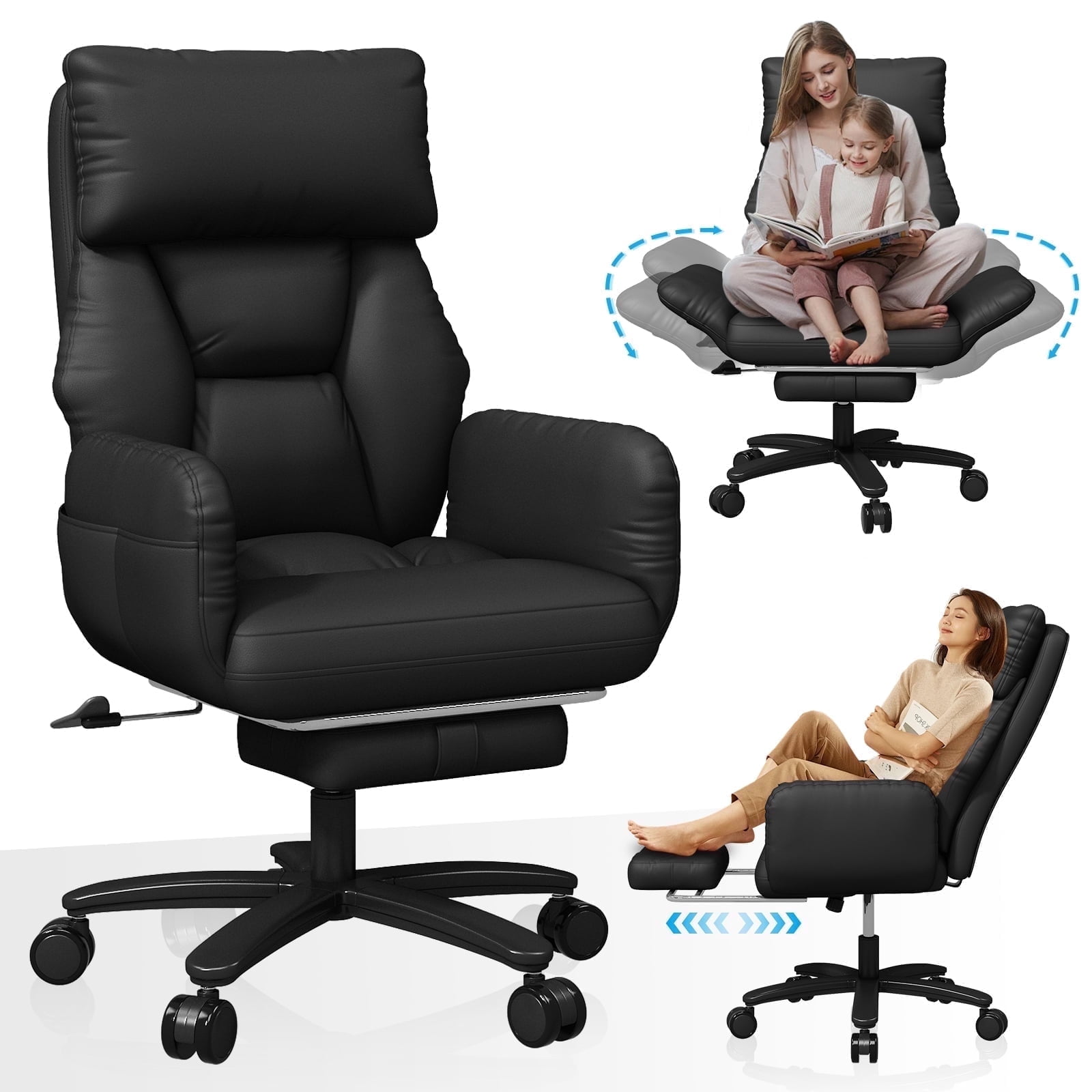Cross Legged Office Chair With Back
