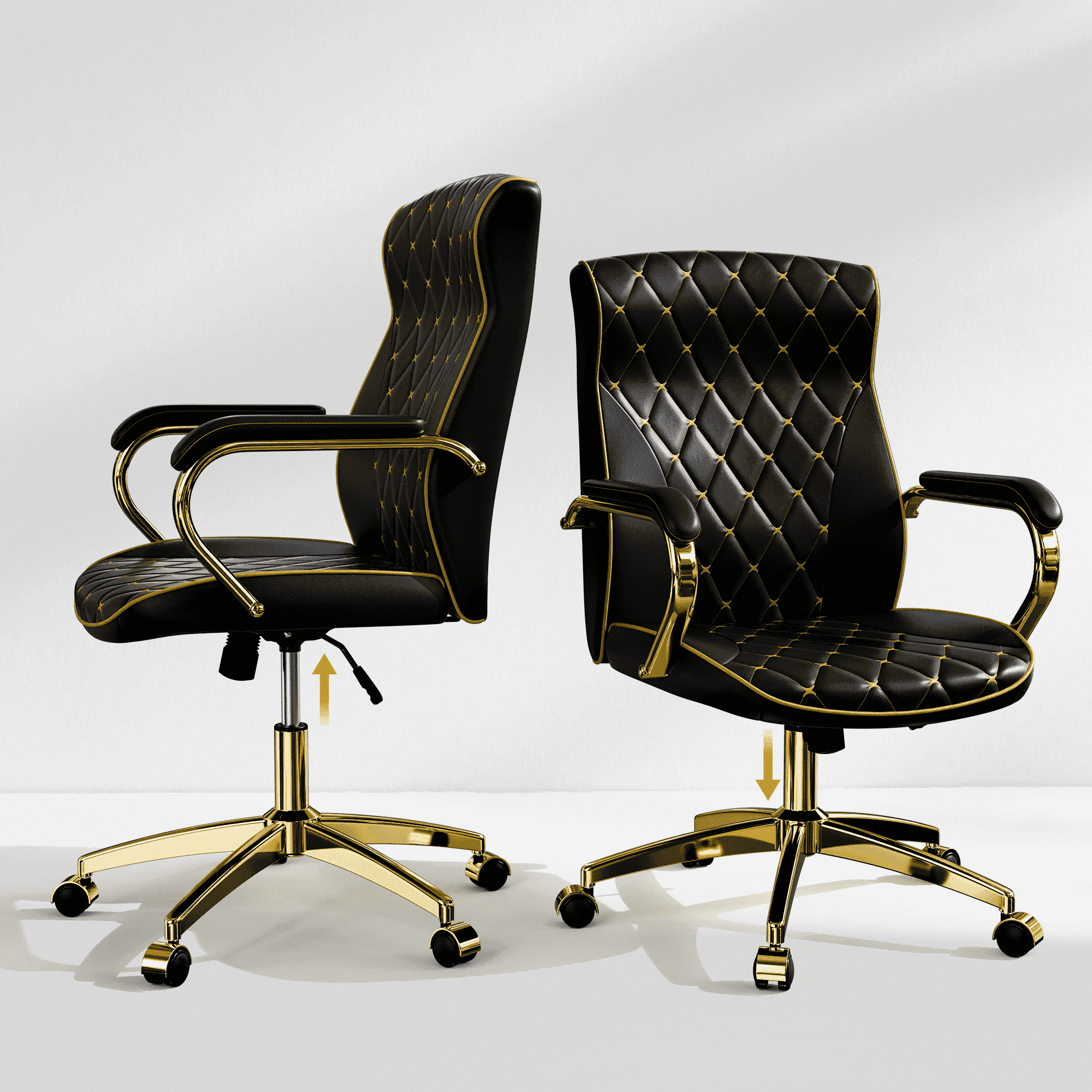 Black & Gold Office Chair (2) - Walmart Business Supplies