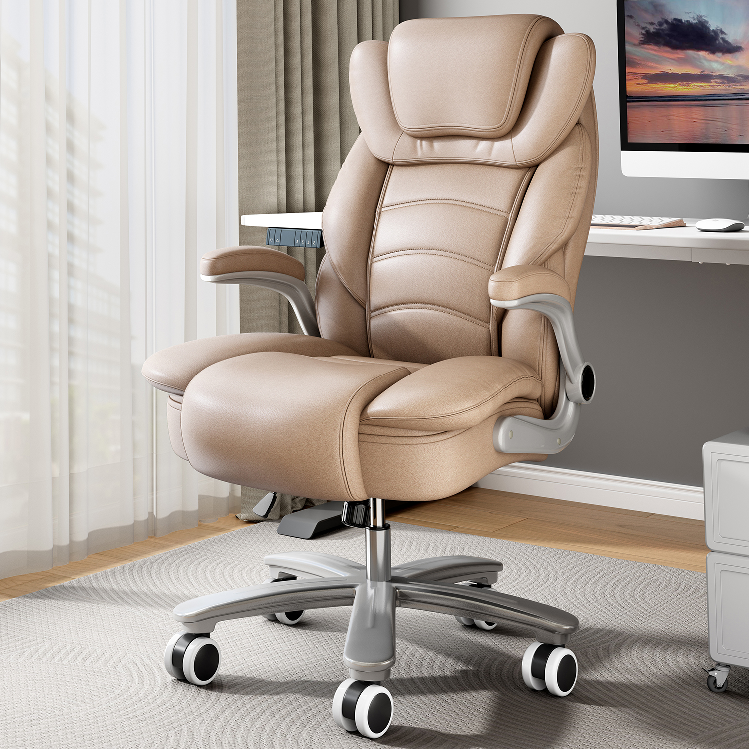 Vinsetto Big and Tall Executive Office Chair 396lbs with Wide Seat ...