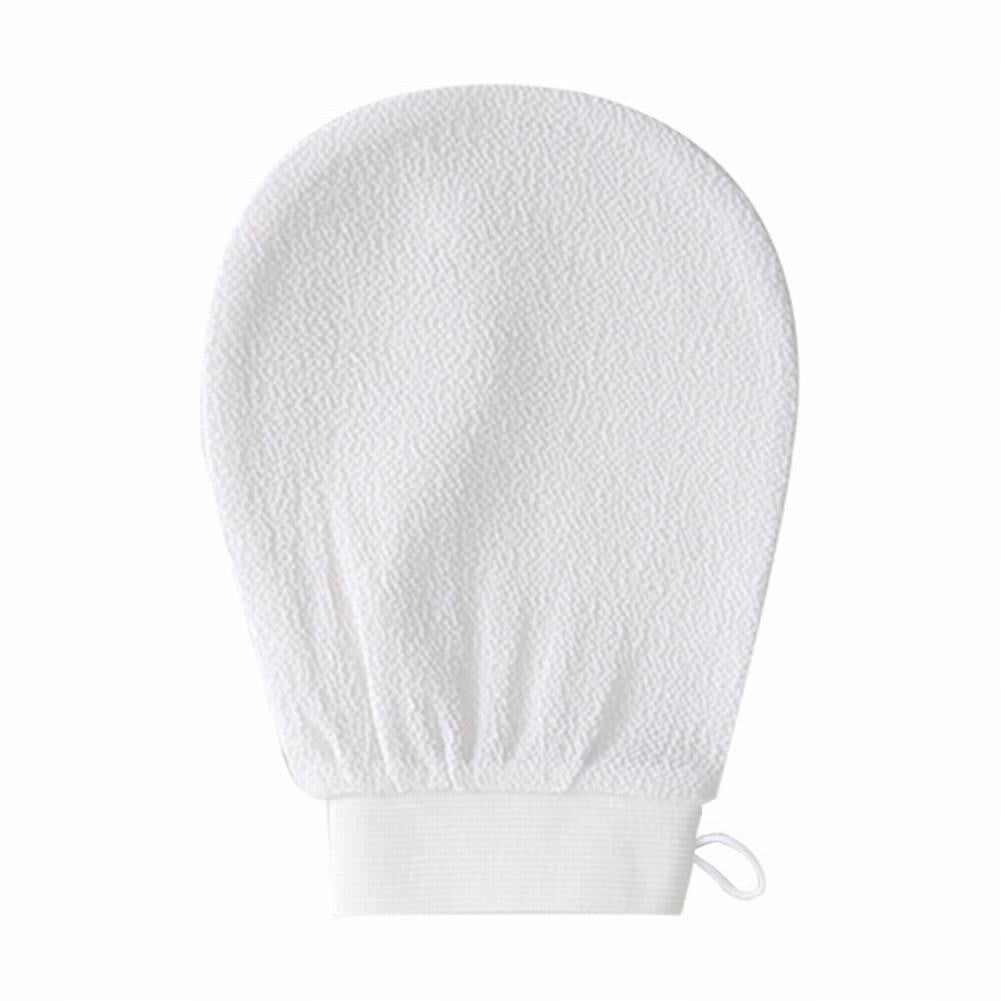 Homea Exfoliating Gloves 1 pcs White Bath Scrub Mitt for Body, Shower ...