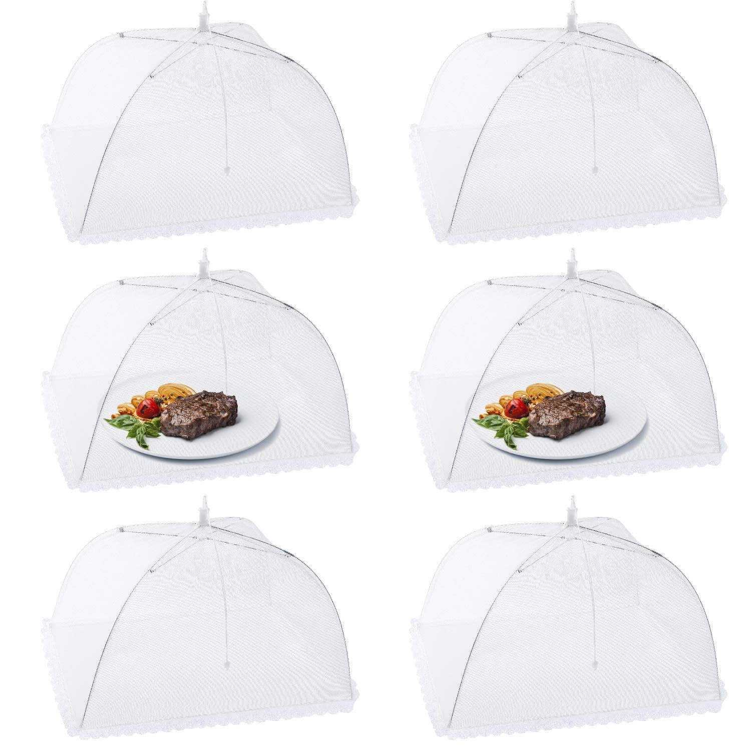 Homealexa 6 Pack 17" Mesh Food Covers, Outdoor Pop-Up Food Screen for ...