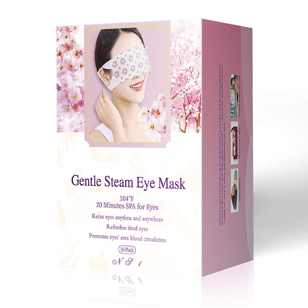 Homearda Steam Eye Masks, Warm Eye Mask, 16PCS Hot Sleep Eye Mask for ...