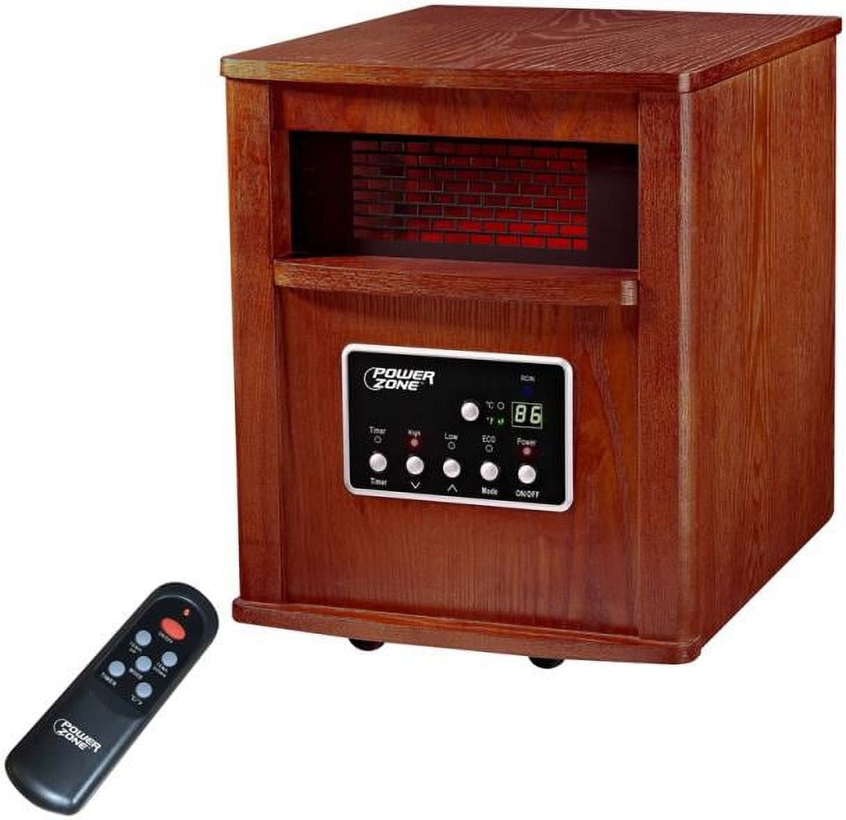PowerZone Indoor Use Quartz-Infrared LED Electric Heater, Remote ...
