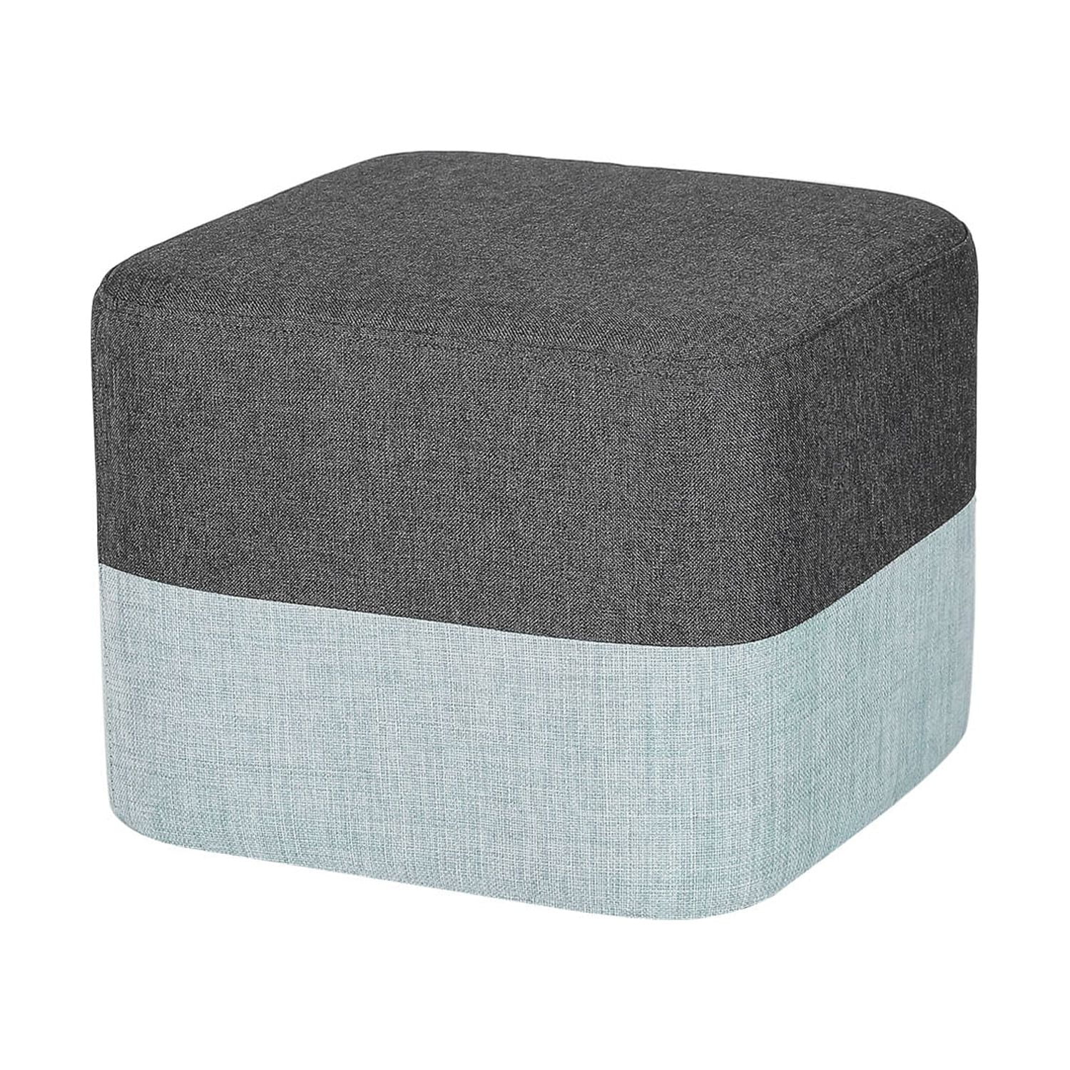 Homebeez Cube Pouf Foot Stool Ottoman,Accent Pouffe Footrest Chair Seat ...