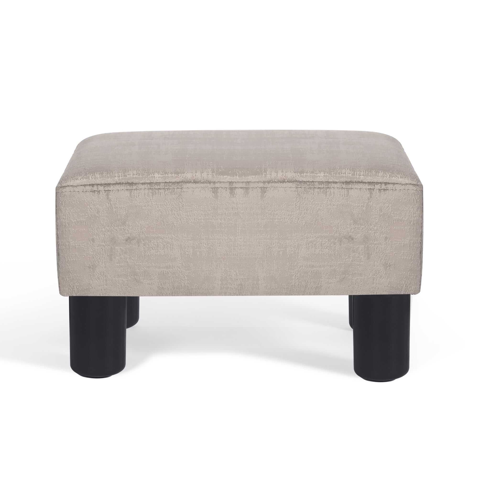 Homebeez Fabric Ottoman Footstool with Storage, Square Padded Foot Rest ...