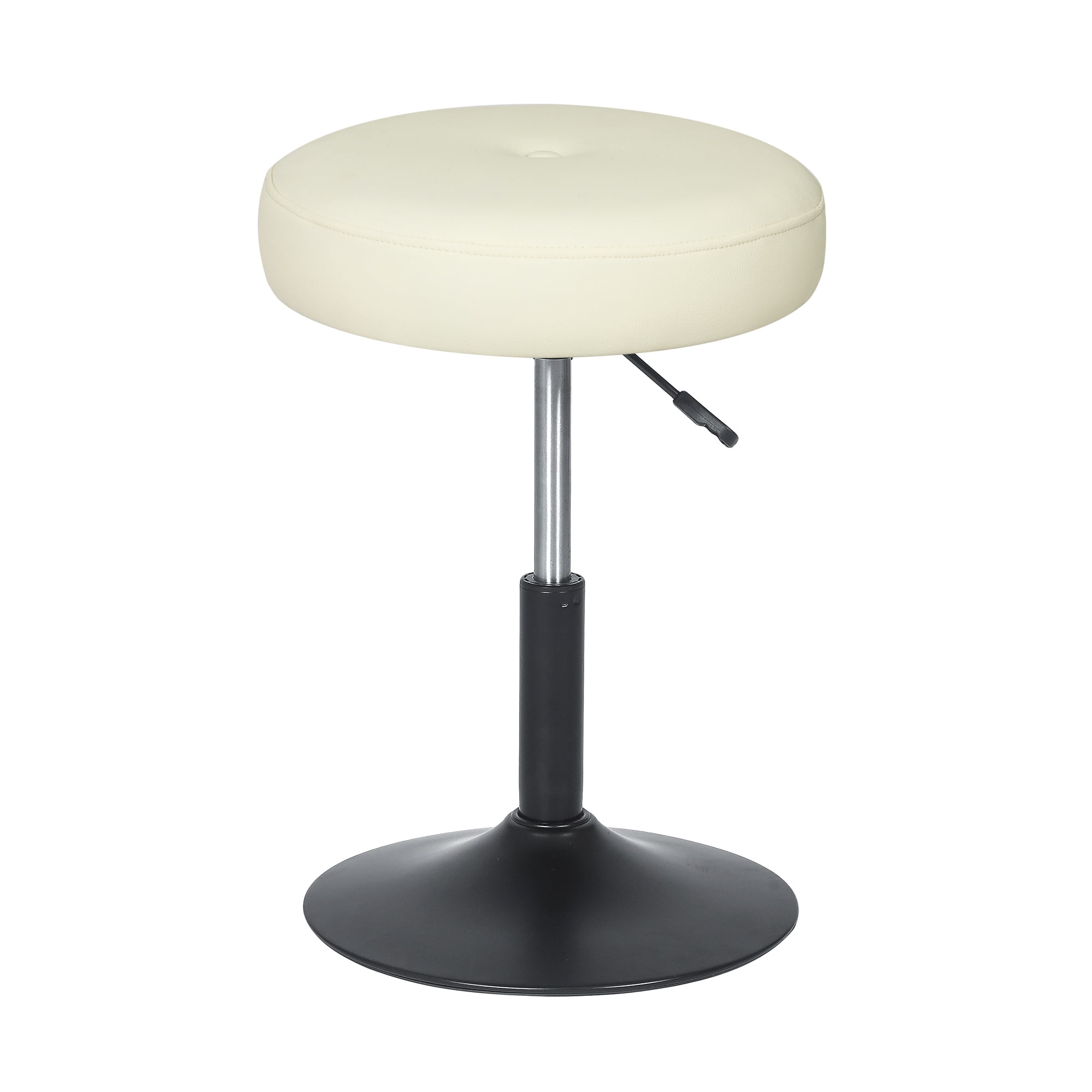 Homebeez Modern Round Ottoman,360°Swivel Height Adjustable Stool Chair ...