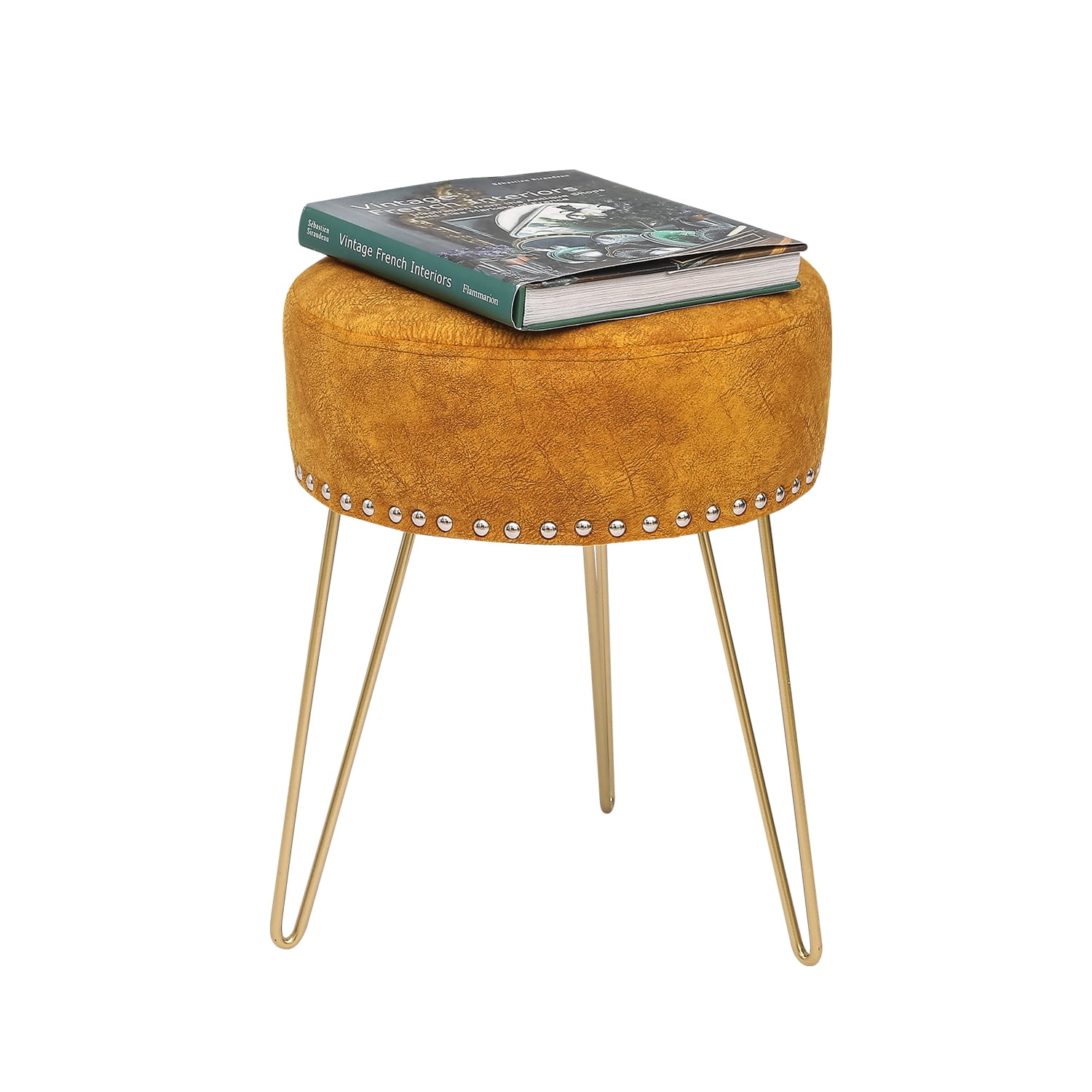 Homebeez Round Modern Vanity Stools,Footrest Stool Ottoman Side Table ...