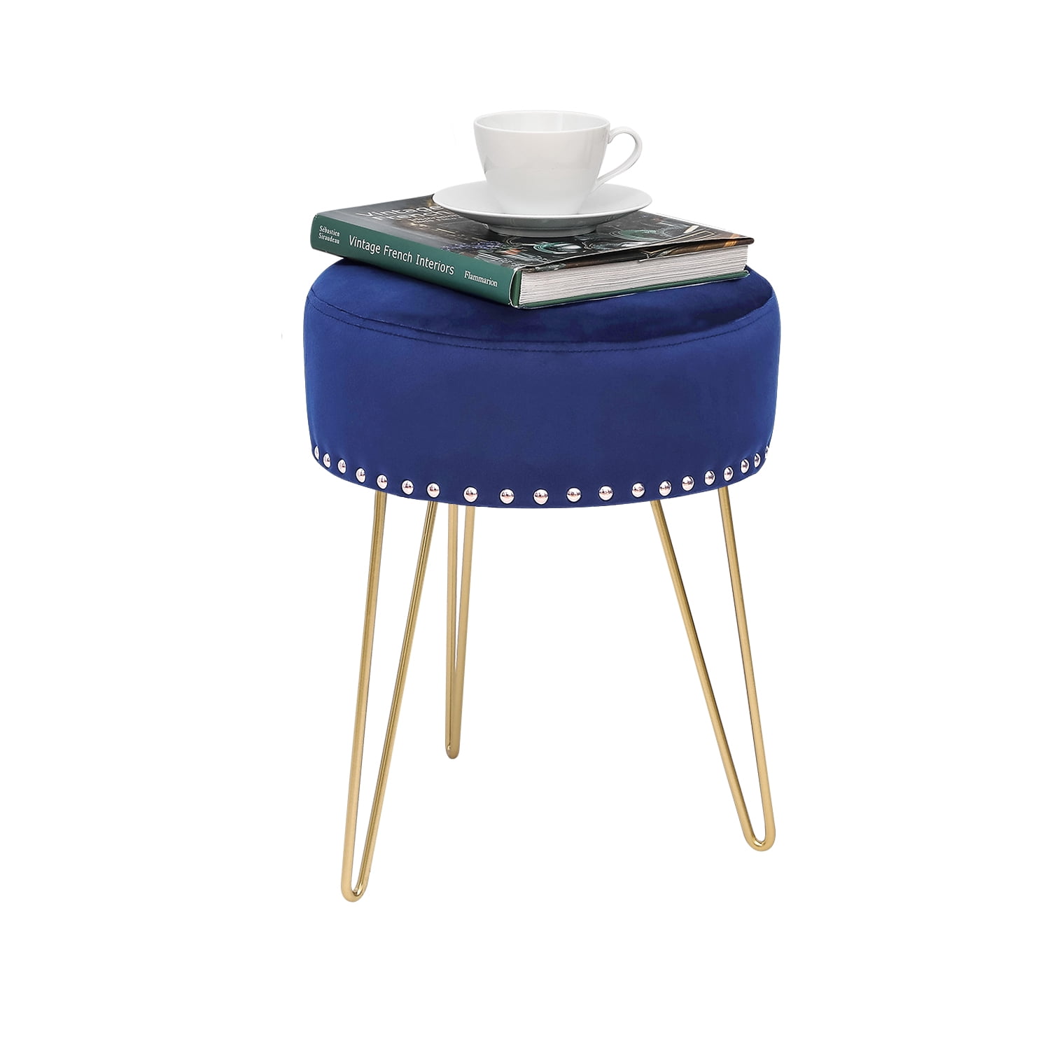 Homebeez Round Modern Vanity Stools,Footrest Stool Ottoman Side Table ...