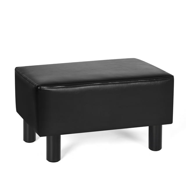 Homebeez Small Ottoman Footrest, Plastic Foot Stool, Modern Black ...