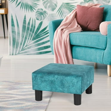 Homebeez Small Ottoman Footrest, Plastic Foot Stool, Modern Black ...