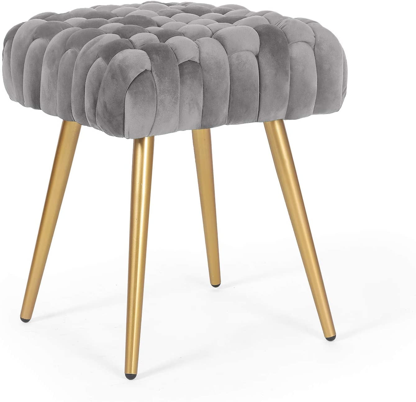 Homebeez Modern Upholstered Vanity Footrest Stool, Gray - Walmart.com