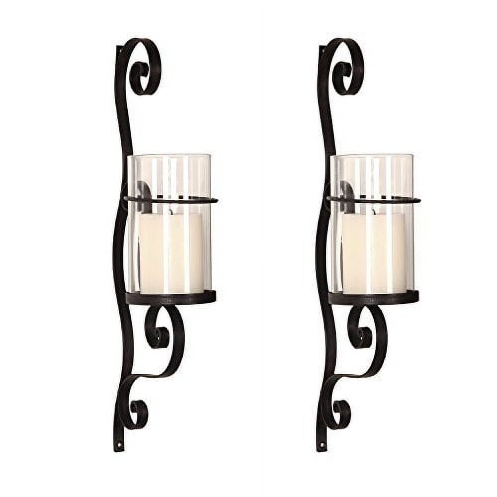 Homebeez Wall Candle Sconces Set of 2, Decorative Candle Holder ...