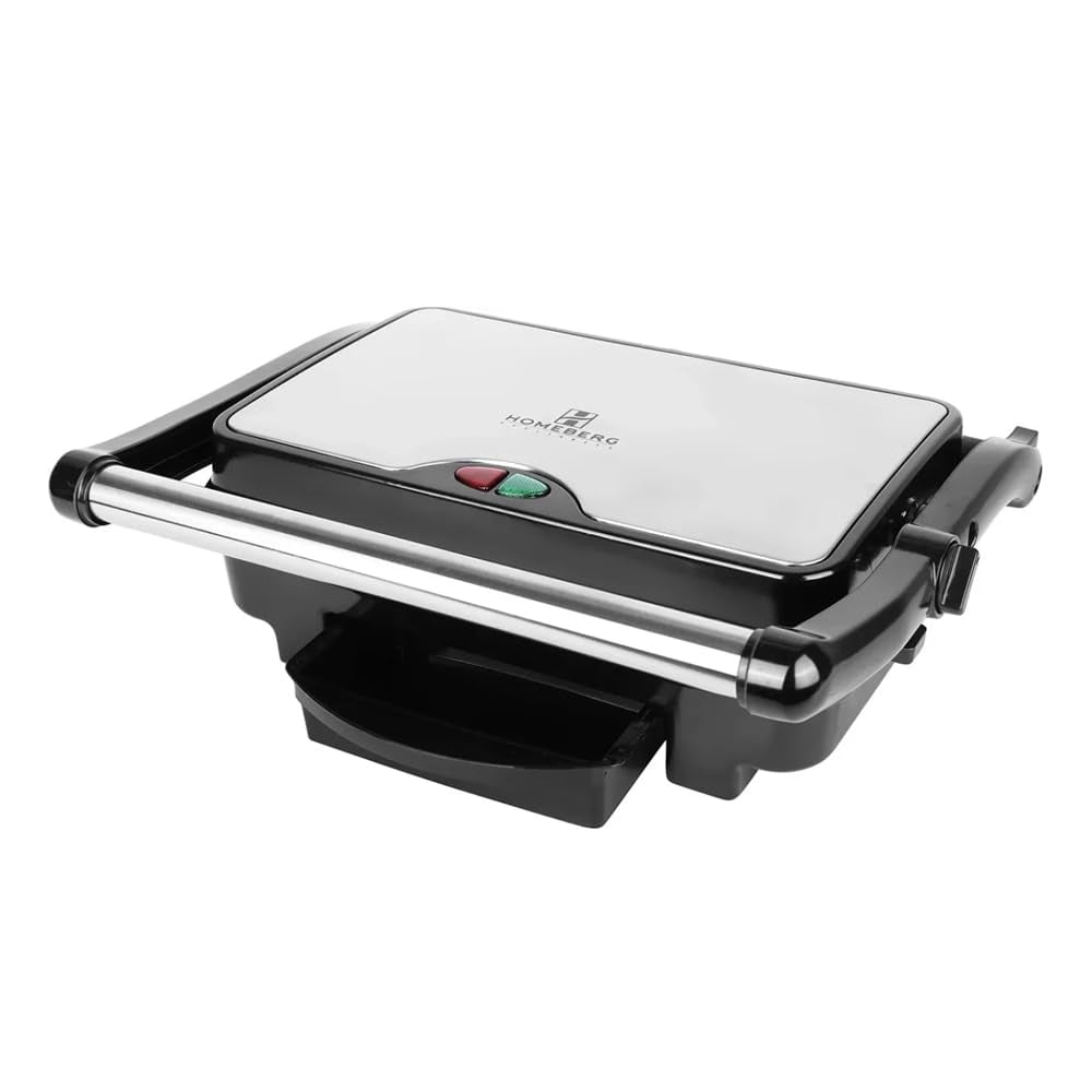Homeberg Electric Grill Panini Press Large NonStick Cooking Surface ...
