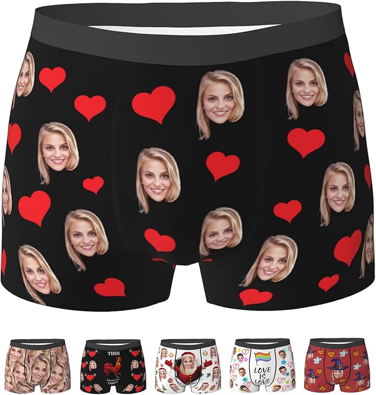 Custom Boxers for Men Boyfriend Father Husband, Personalized Funny ...