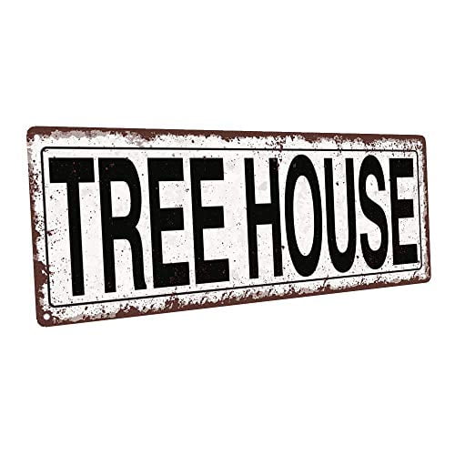 Homebody Accents Vintage “Treehouse” Metal Sign – Rustic Tree House ...