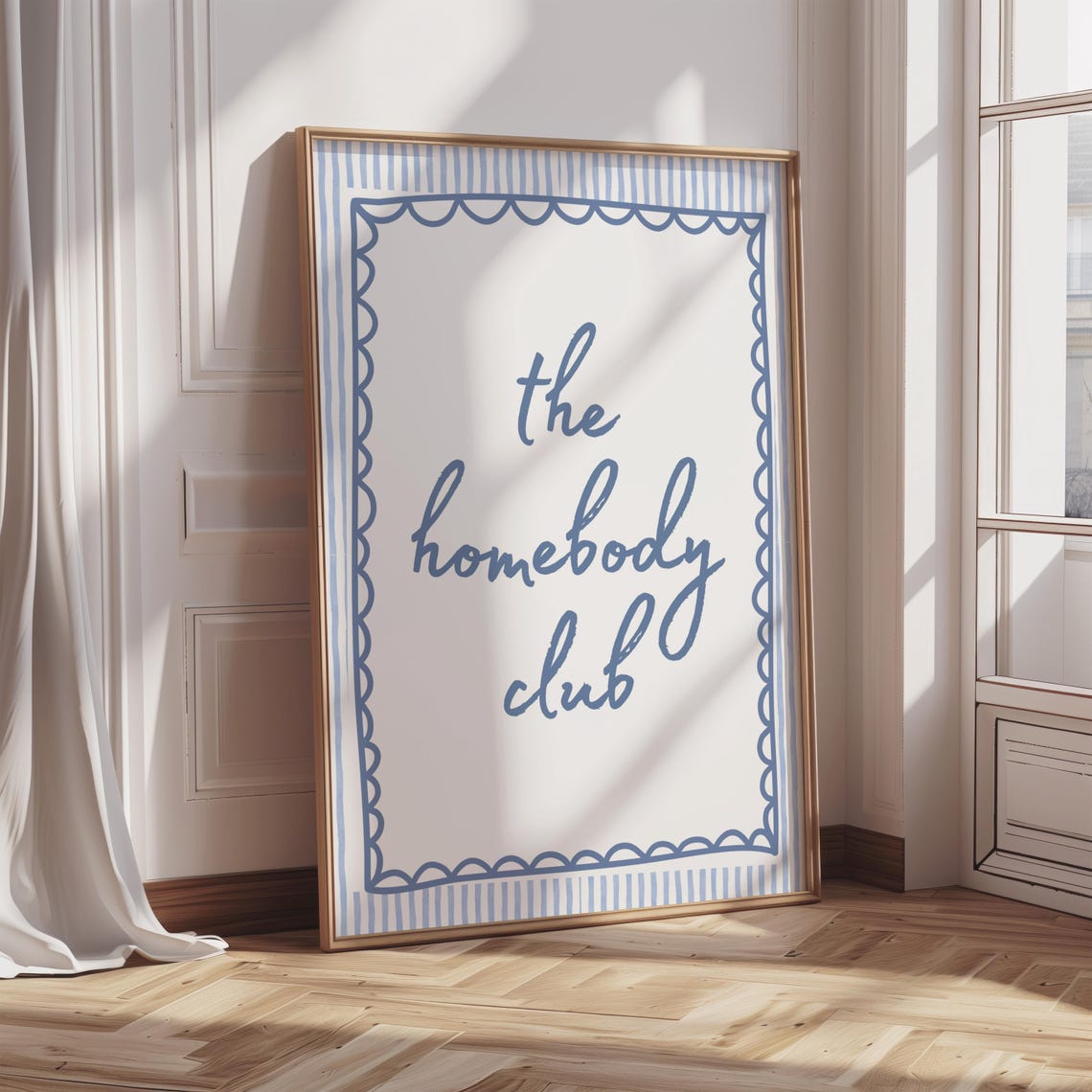 The Homebody Club, Cozy Wall Art Print, Pastel Quote Print, Minimalist ...