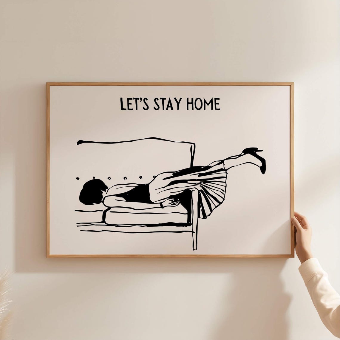 Homebody Club Introvert Poster Horizontal Red Poster Bar Cart Wall Art ...