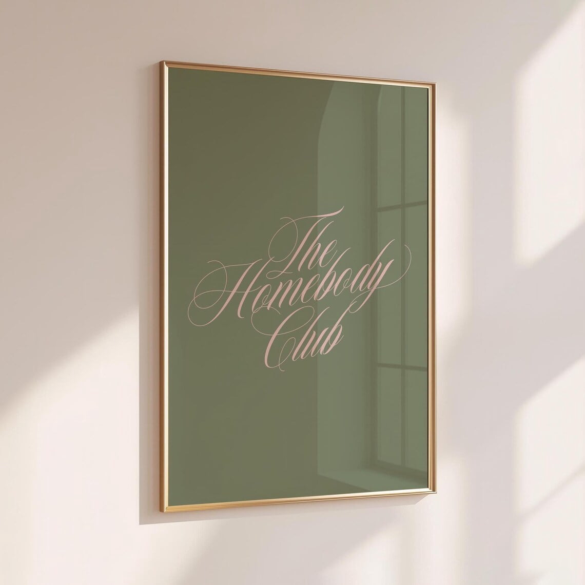 The Homebody Club Print, Funny Introvert Poster, Sage Green Living Room ...