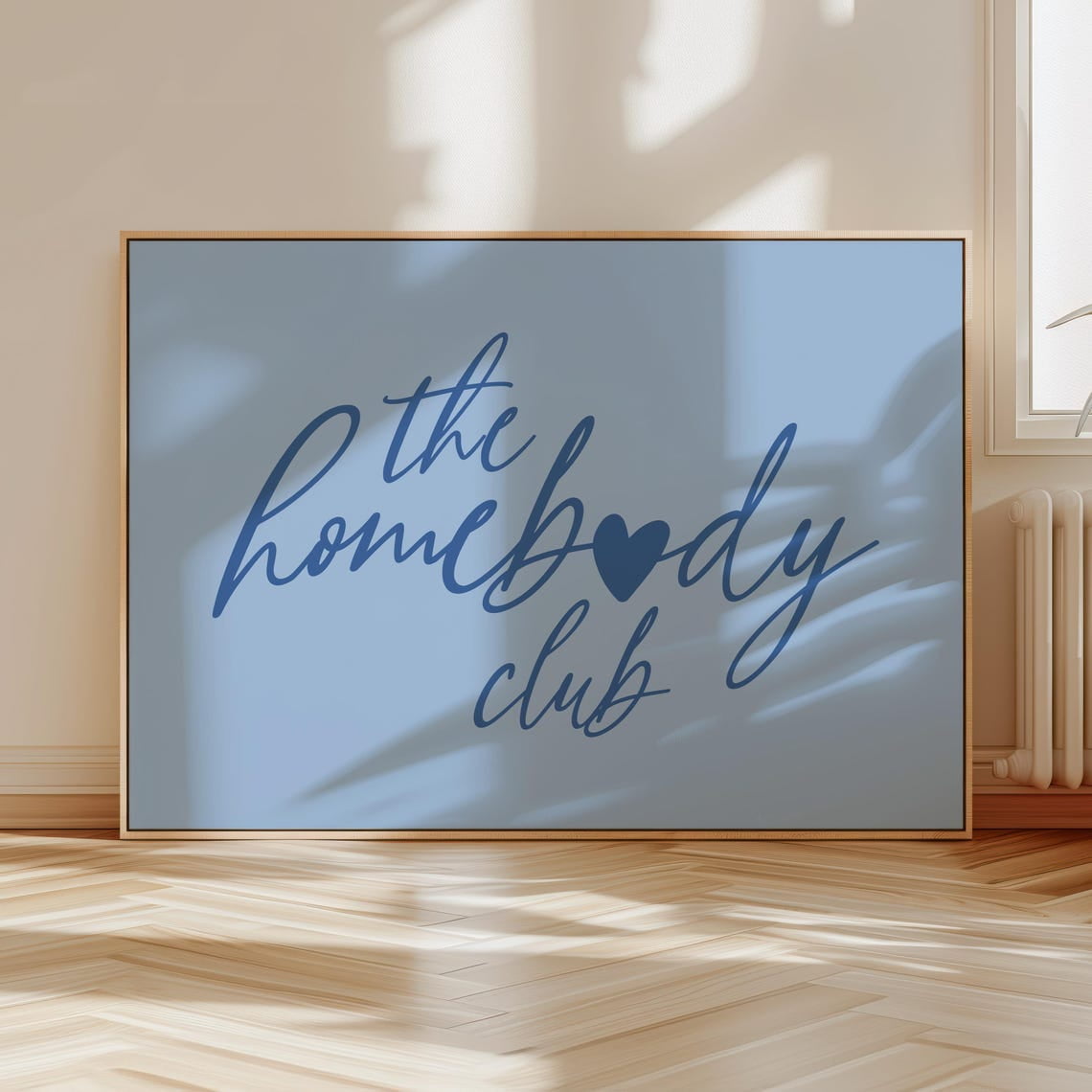 The Homebody Club Print Minimalist Heart Poster, Cute Introvert Quote ...