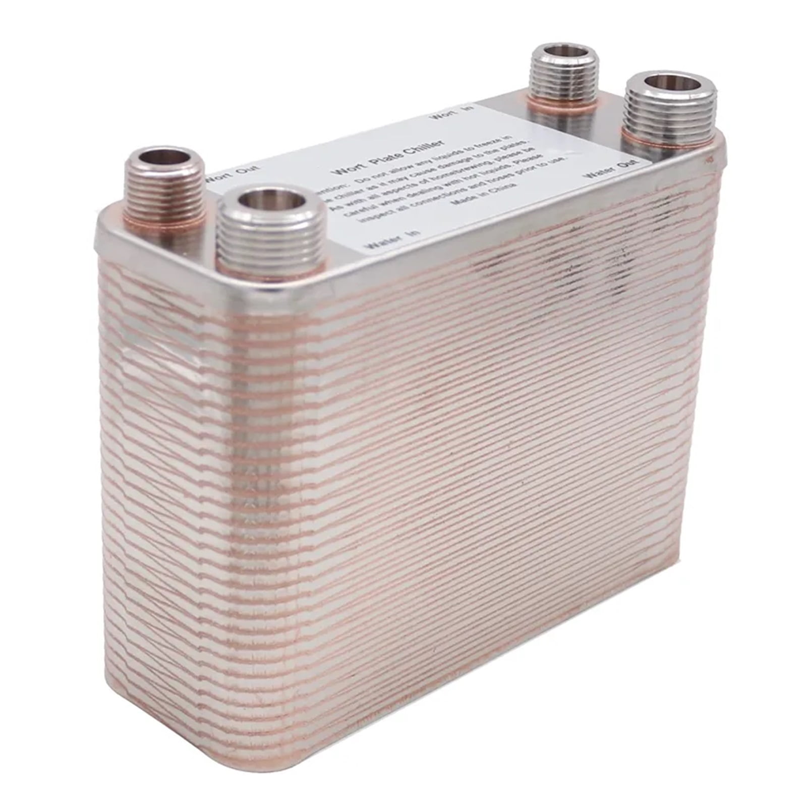 Homebrew Beer 60 Plates Wort Chiller 1/2"NPT By Garden Hose Plate Heat ...