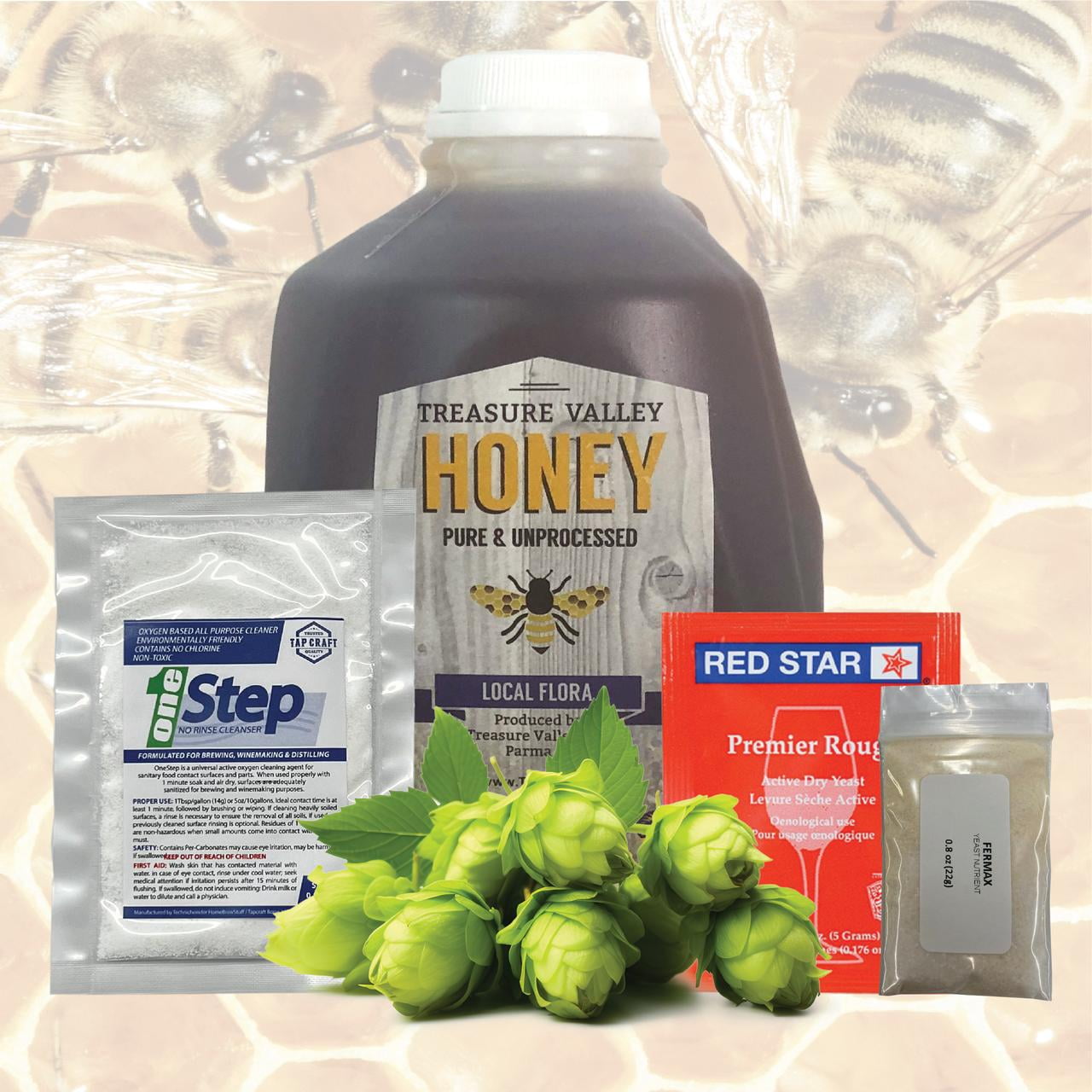 Homebrewstuff 1 Gallon Cascade Hopped Honey Mead Making Refill Kit ...