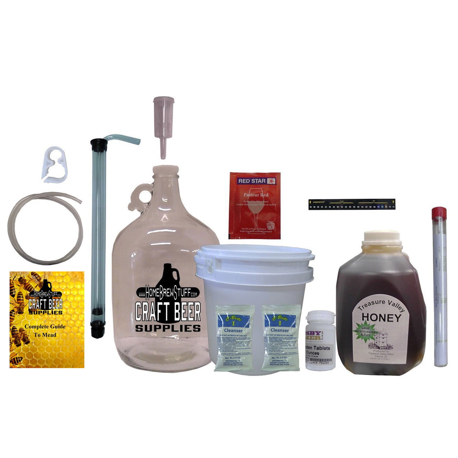 Homebrewstuff 1 Gallon Premium Table Top Nano-Meadery Mead Kit, Wine ...