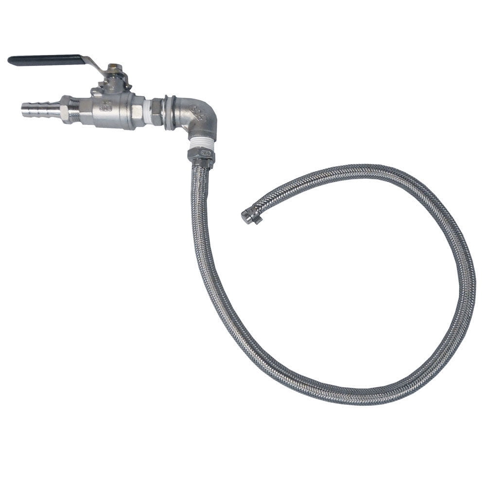 Homebrewstuff Stainless Steel Valve & Weldless Bulkhead Braided ...