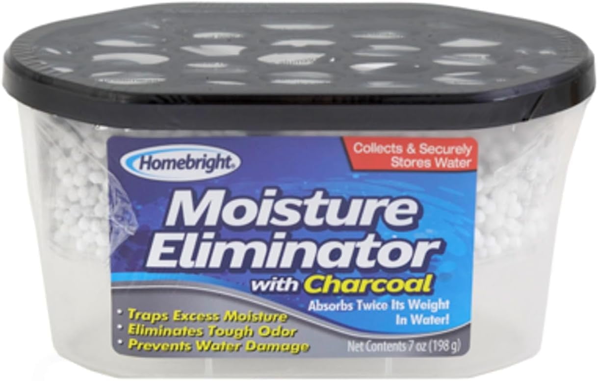 Homebright Moisture Eliminator with Charcoal, 7oz - Traps Excess ...