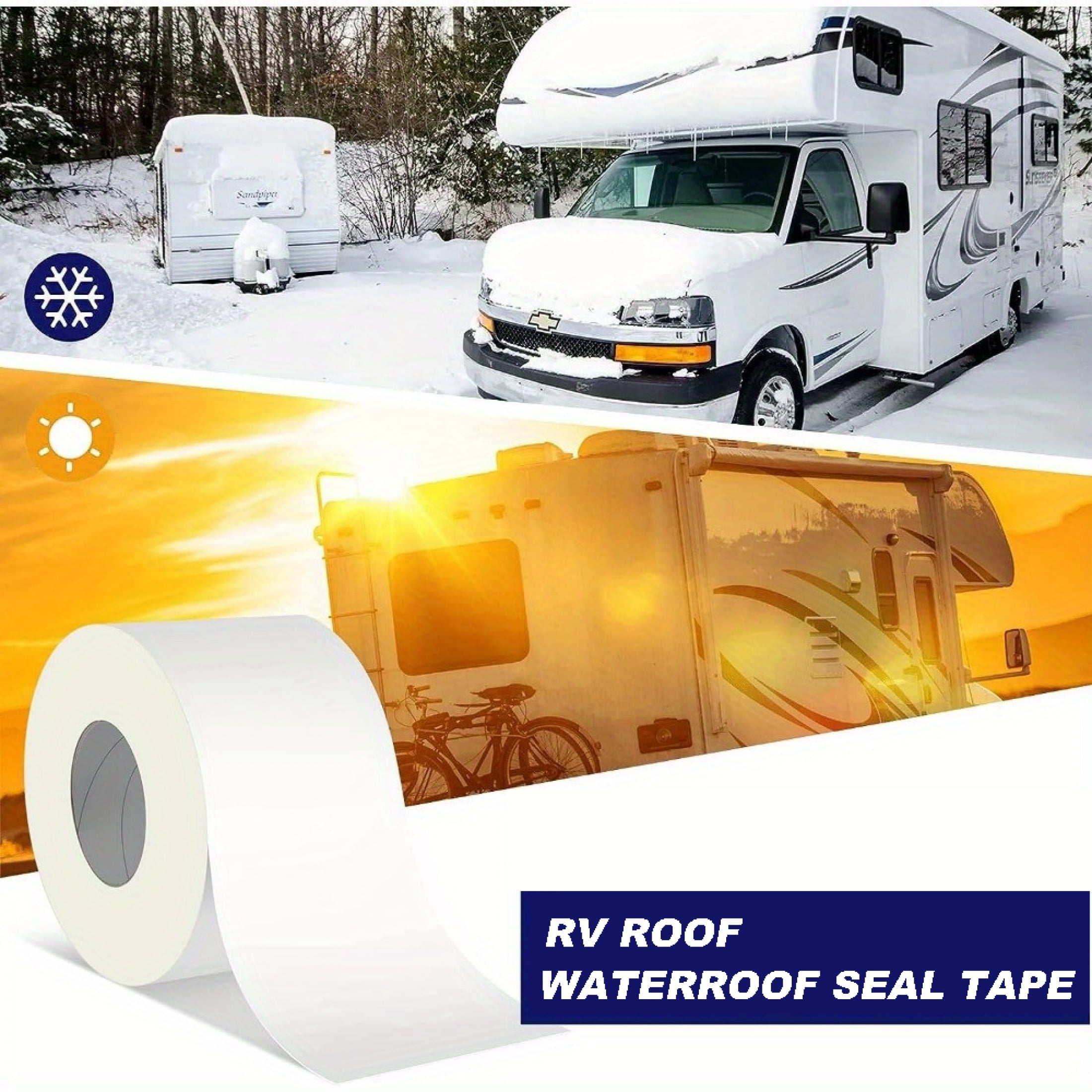Homecaca RV Roof Waterproof Seal Tape for RV Repair, Window, Boat ...