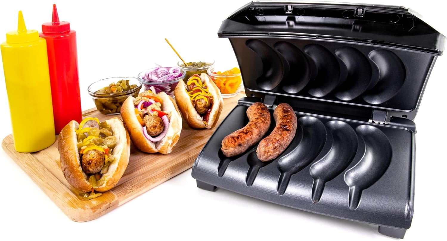 Homecraft Electric Sausage & Brat Grill with Oil Drip Tray, Carry ...