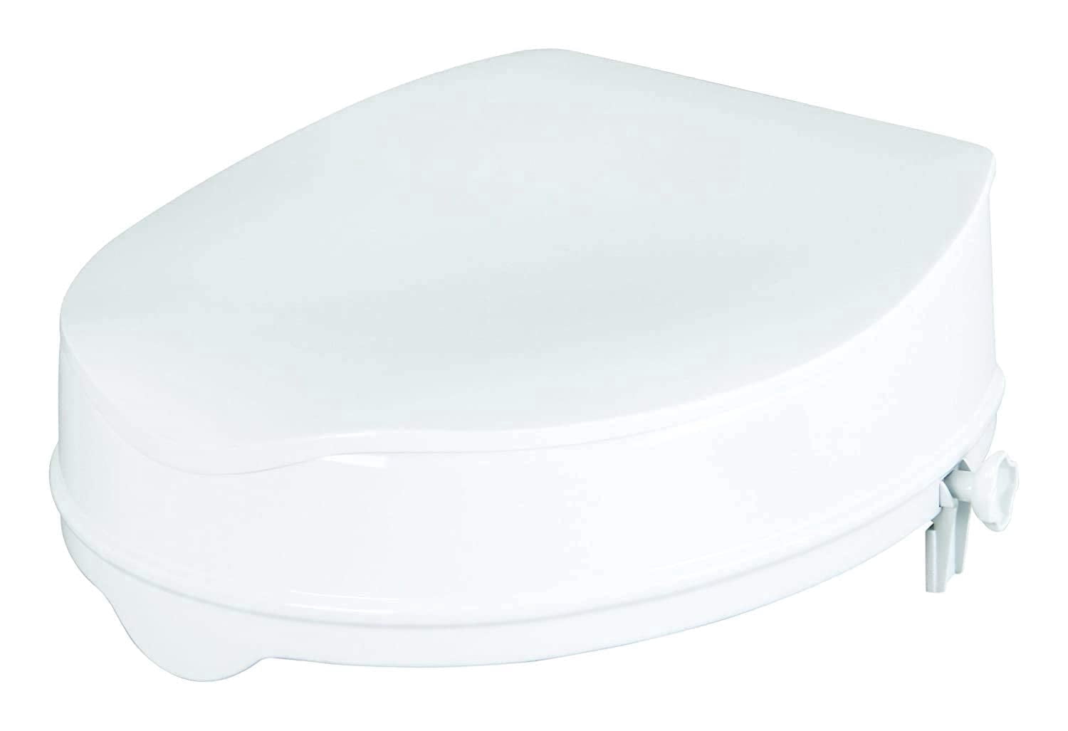 Homecraft Savanah Raised Toilet Seat with Lid, 4" High, 1 Pack ...