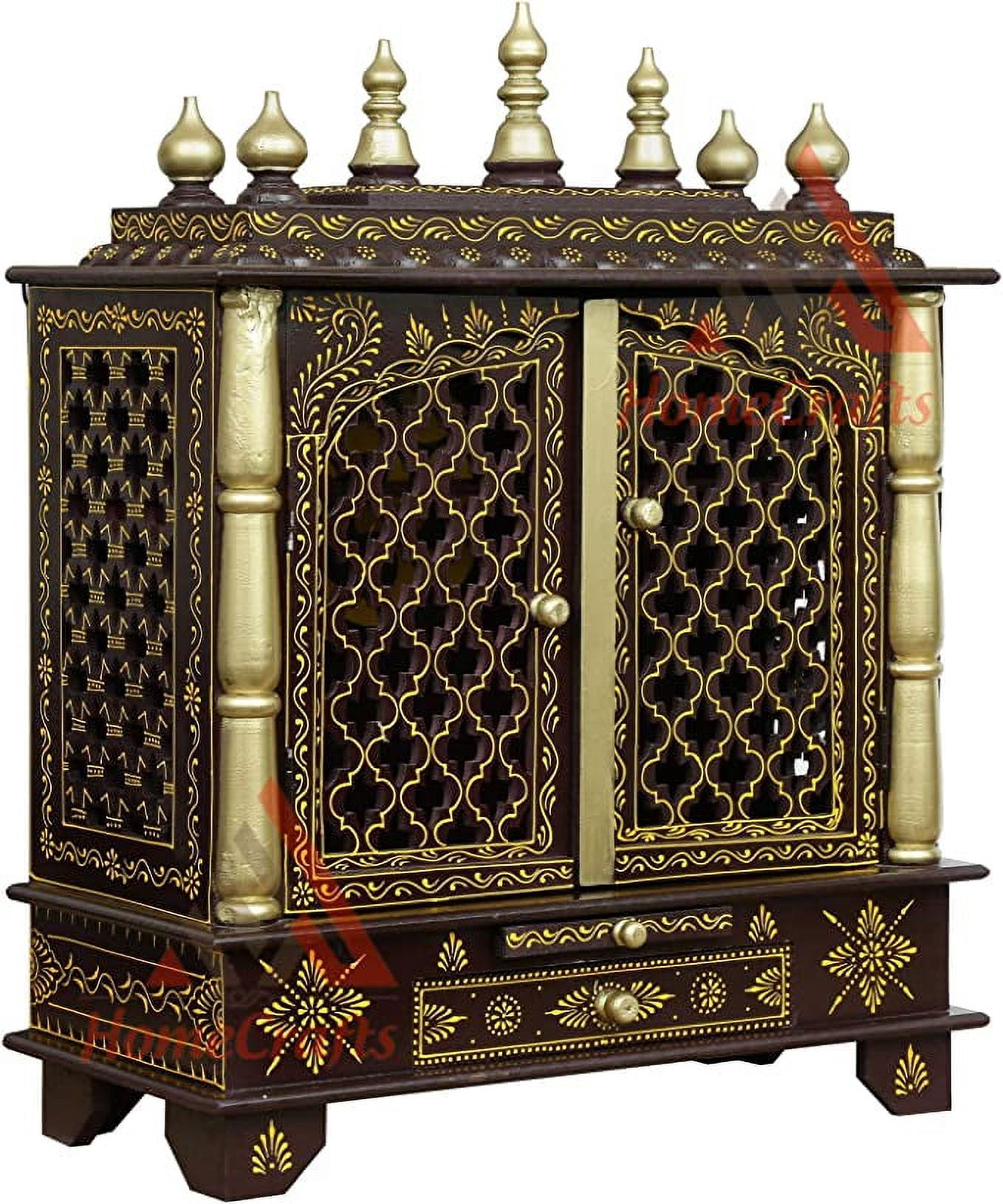 Homecrafts Handpainted Wooden Home Temple/ Home mandir/ god stand for ...