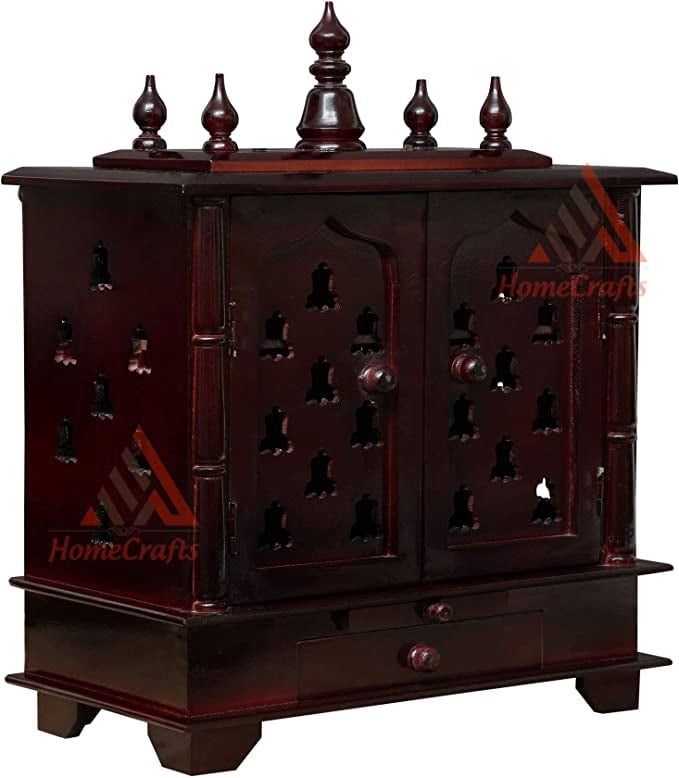 Homecrafts Handpainted Wooden Home Temple/ Home mandir/ god stand for ...
