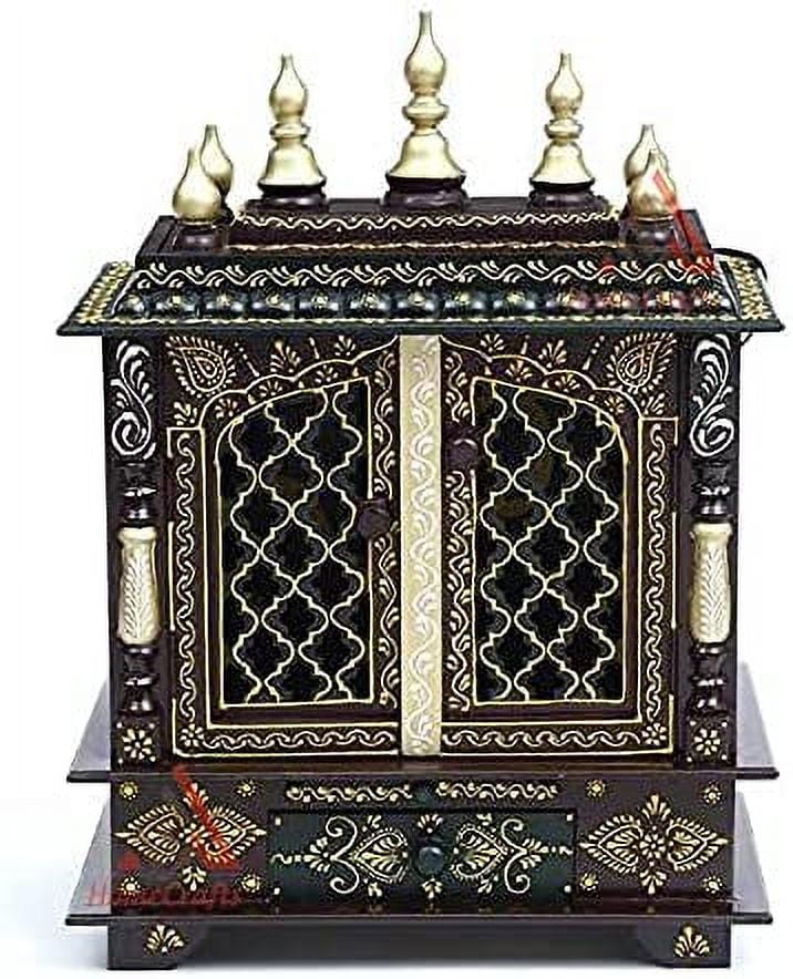 Homecrafts Handpainted Wooden Home Temple/ Home mandir/ god stand for ...