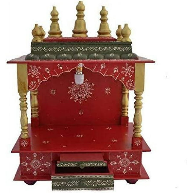 Homecrafts LED Light Home Temple/Pooja Mandir/Wooden Temple/Temple for ...