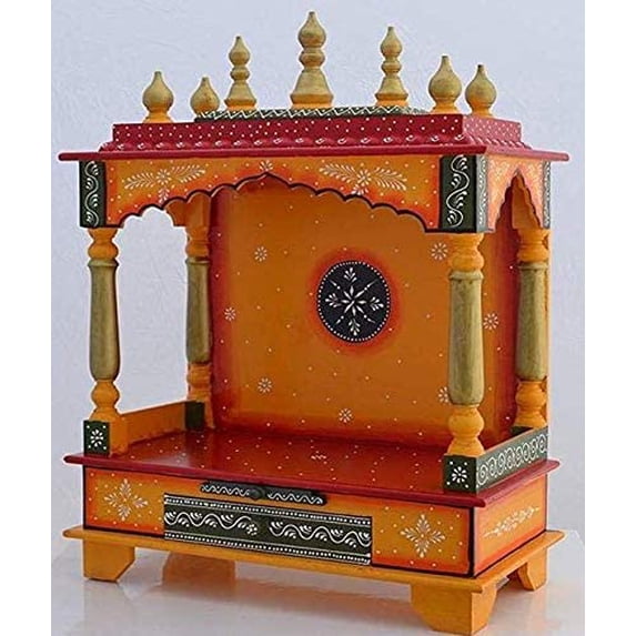 Homecrafts LED Light Home Temple/Pooja Mandir/Wooden Temple/Temple for ...