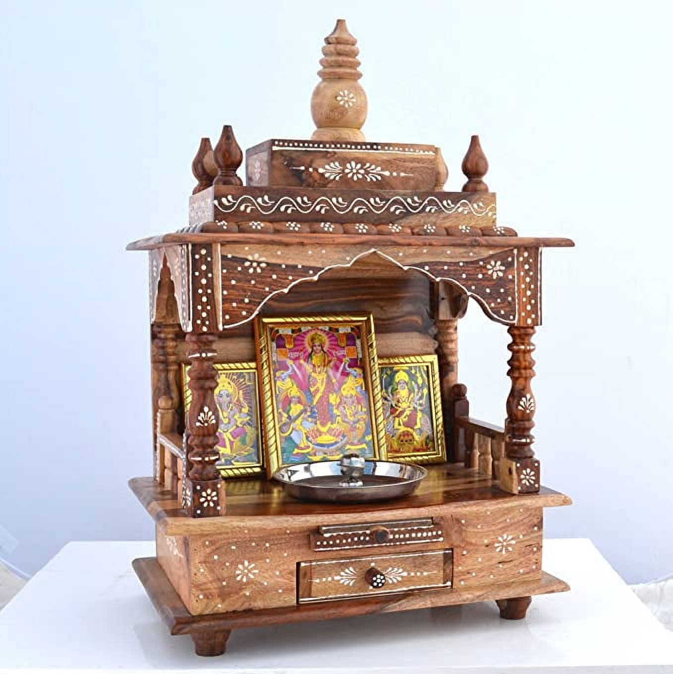 Homecrafts Sheesham Rose Wood Temple/Pooja Mandir for Home/Mandap ...