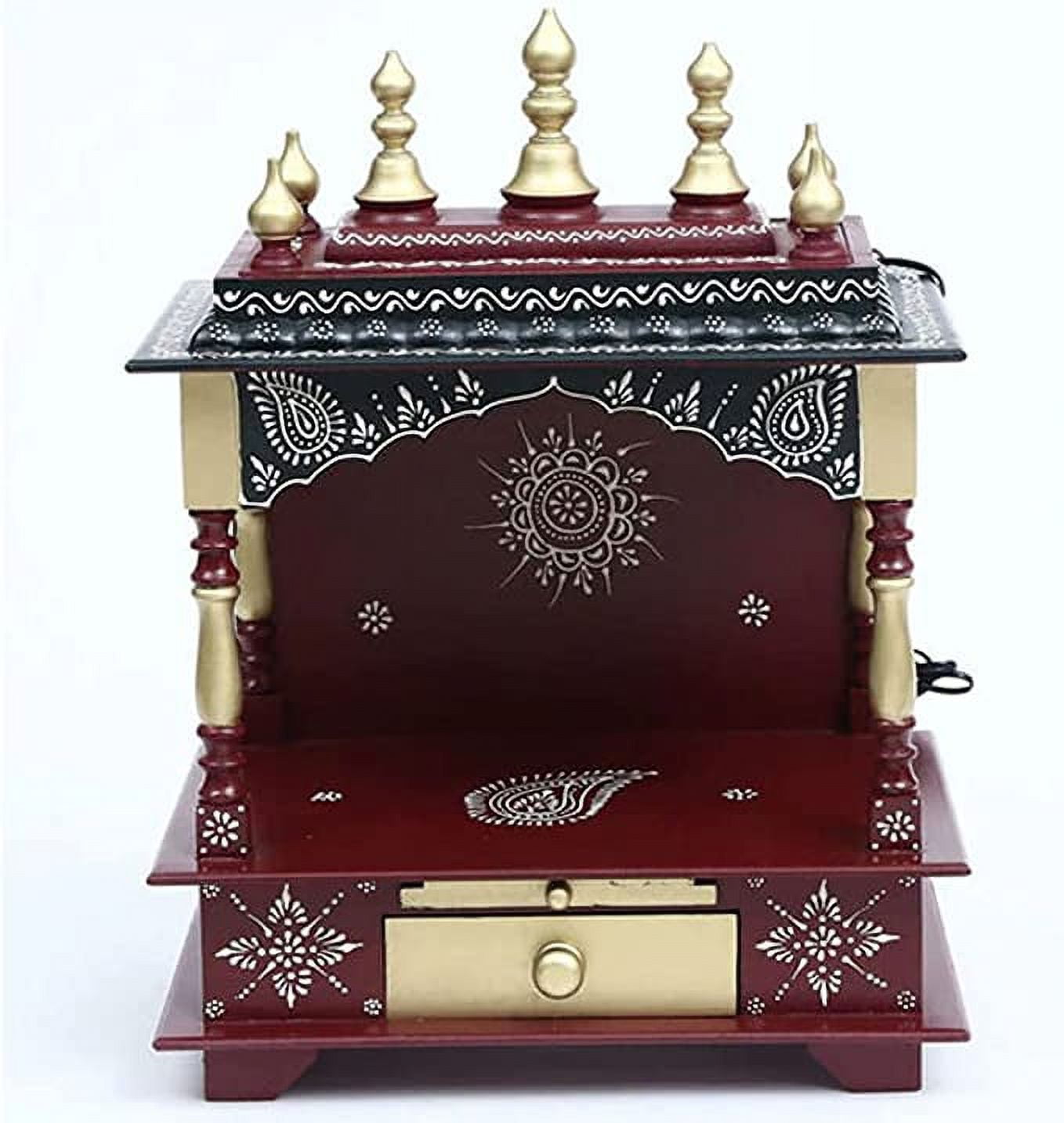 Homecrafts Wooden Home Temple/ Pooja Stand/ Home mandap/ mandapam ...