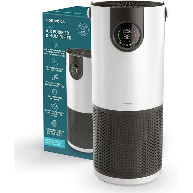 Homedics 2-in-1 Cool Mist Humidifier & Air Purifier – Humidifies ...