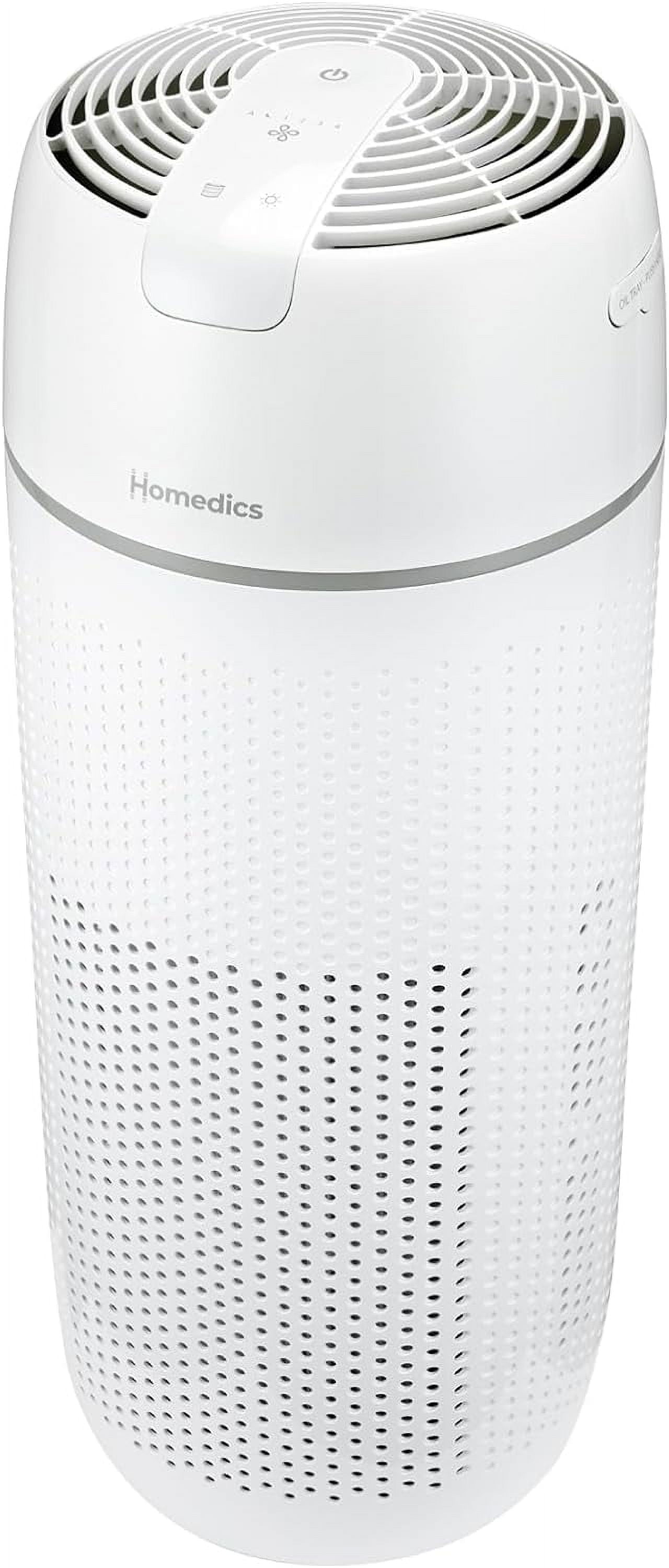 Homedics Air Purifier, 4-in-1 Tower, True HEPA Filtration, Reduce Airborne Allergens, Bacteria ...