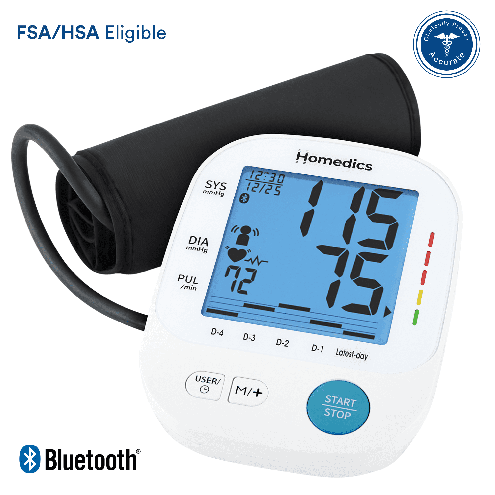 Homedics BPA-100TRBT 5-Day Trend-at-a-Glance Arm 700 Series Blood ...