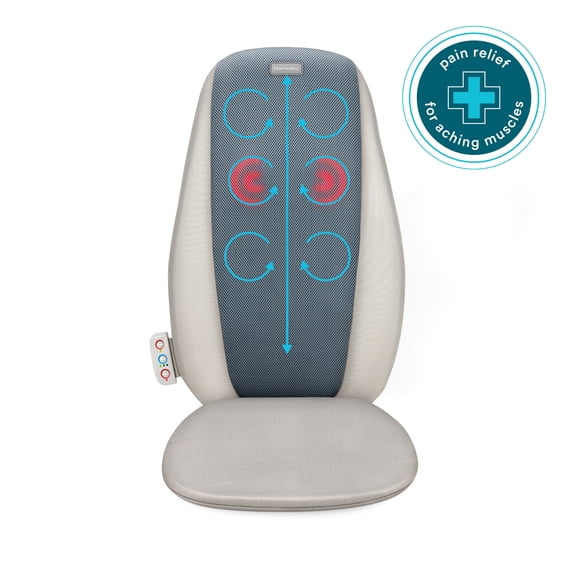 Homedics Full Back Heated Chair Massager - Easy Knead Shiatsu Massage ...