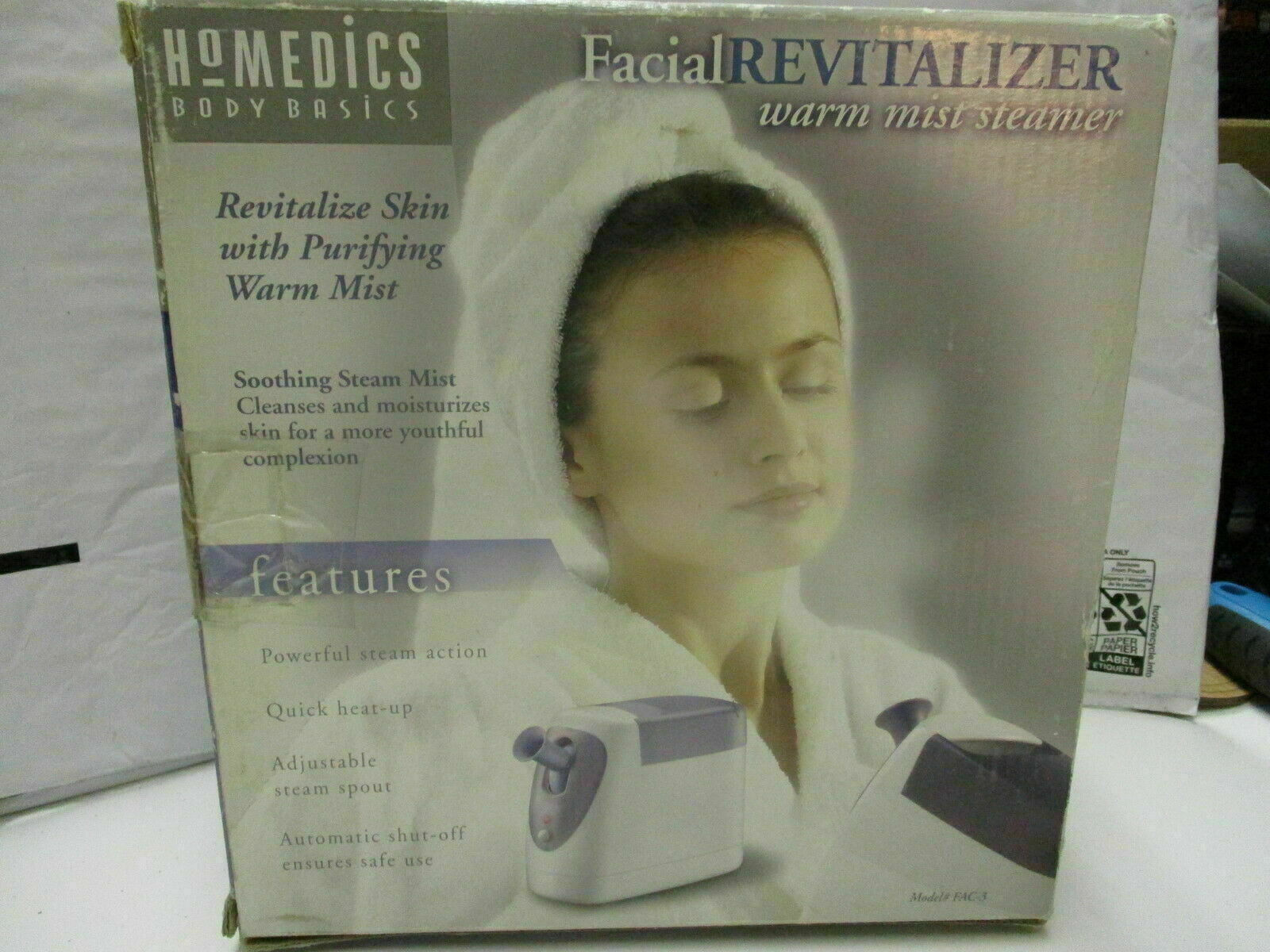 Homedics Electric Facial Revitalizer Warm Mist Steamer With Purifying ...