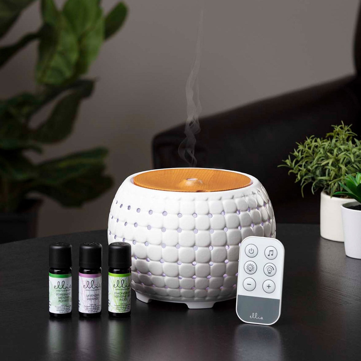 Homedics Ellia Gather Ultrasonic Aroma Diffuser with Soothing Sounds ...
