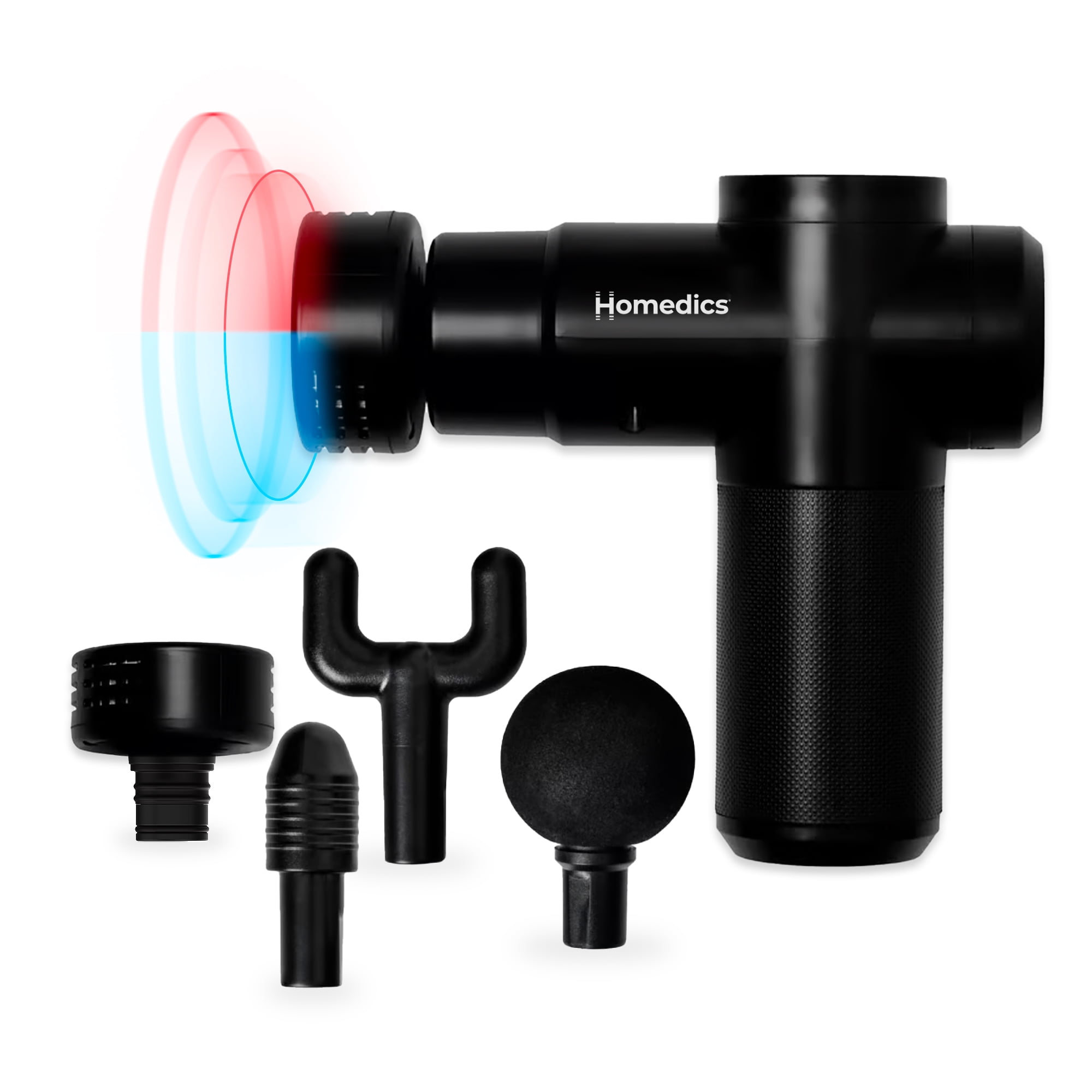 Homedics Compact Hot/Cold Deep Tissue Hand Held Percussion Massager, Battery Operated ...