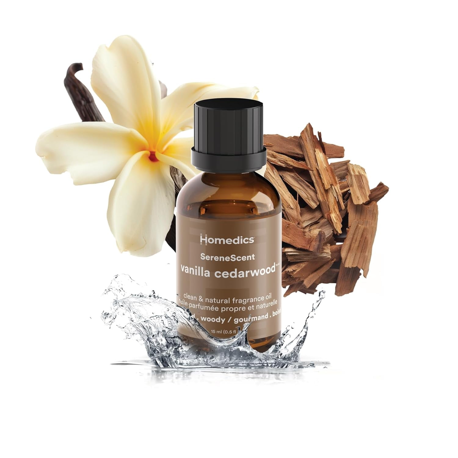 Homedics SereneScent Vanilla Cedarwood Home Fragrance Oil, 15 ml, for ...