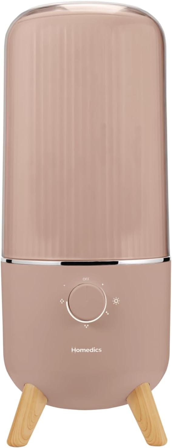 Homedics Ultrasonic Humidifier, Bedrooms and Home Offices, 0.97-Gallon ...