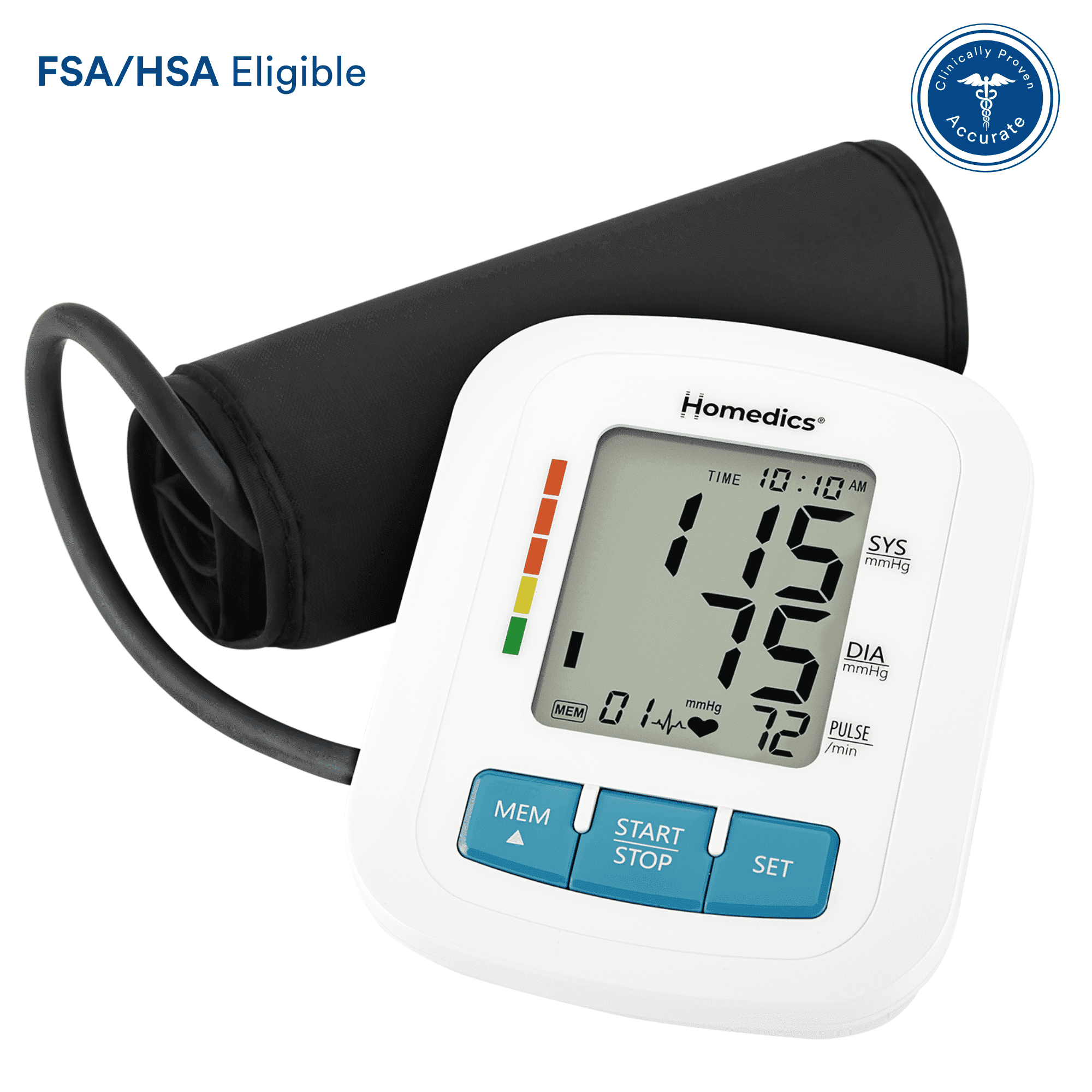 HoMedics Portable BP Machine, 300 Series Upper Arm Blood Pressure ...